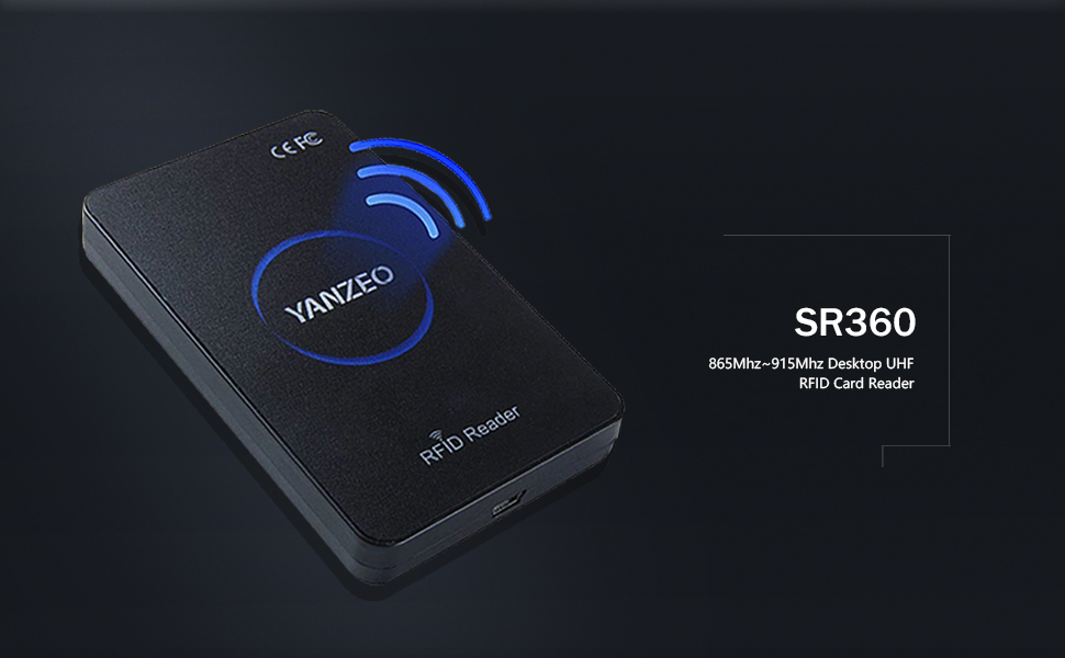Compact Desktop UHF RFID Reader Writer for Access Control & Inventory Yanzeo