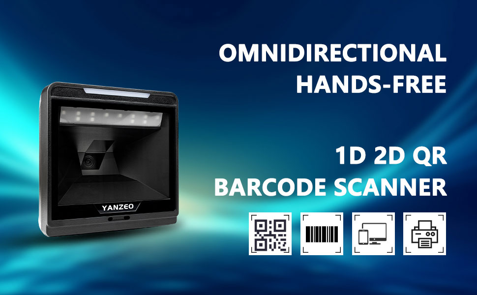 YANZEO YS868 Barcode Scanner | High-Speed 1D Laser Desktop Scanner for Retail & Logistics Yanzeo